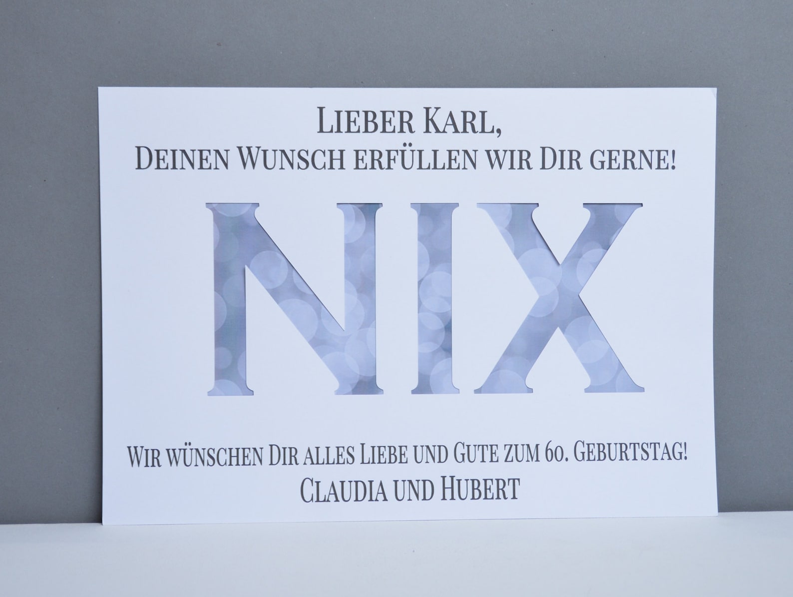 Geldgeschenk personalisiert NIX 18. 20. 30. 40. 50. 60. - Etsy