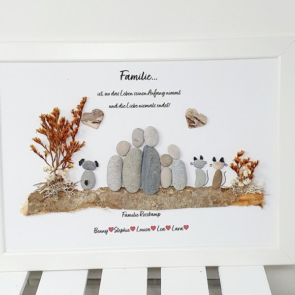 Gestalten Steinbilder Familienull