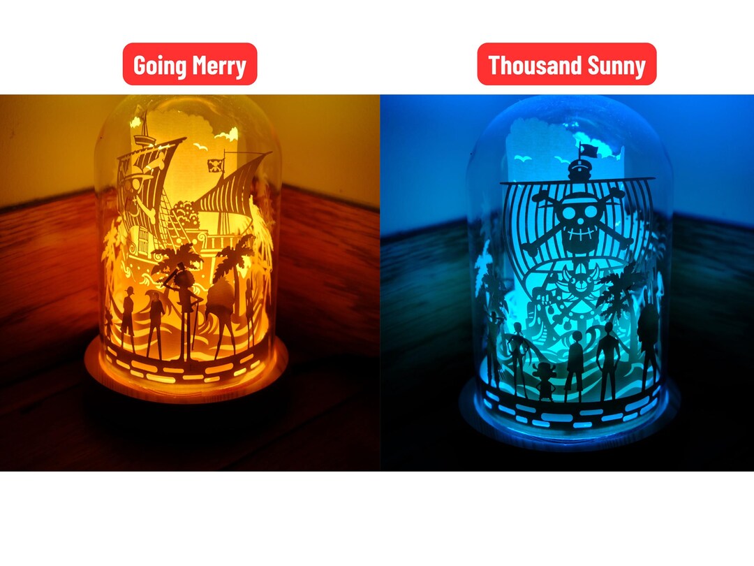 One Piece Paper-cut Lamp One Piece Paper Night Light Paper Handicrafts ...
