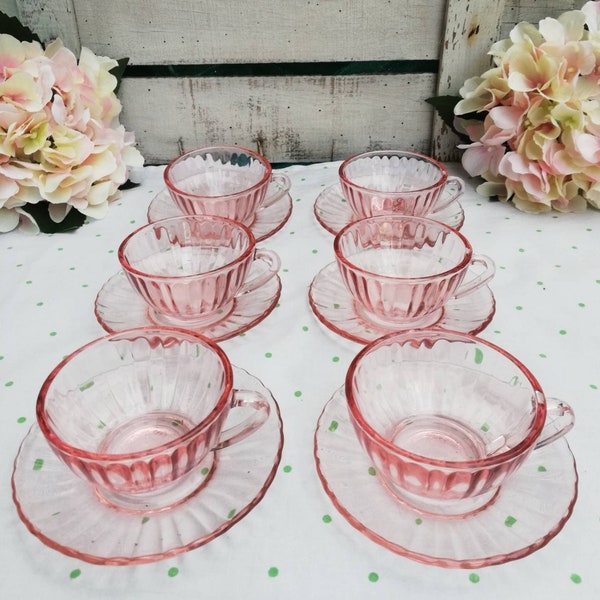 Pink Glass Cups - Etsy