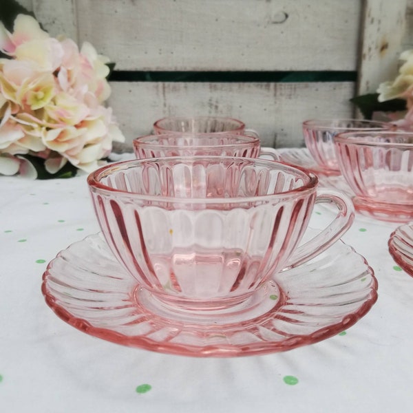 Pink Glass Cups - Etsy