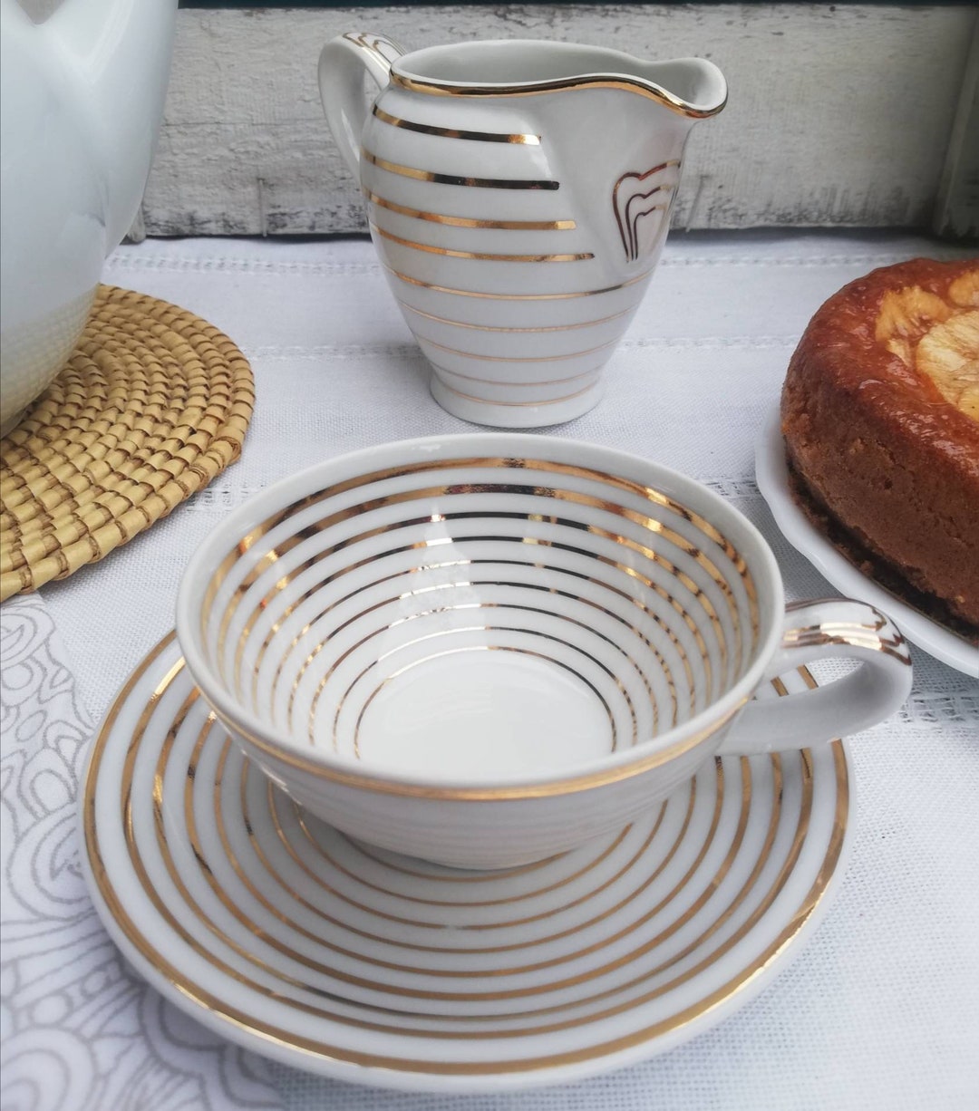 Jager Gold Concentric Coffee Set White Porcelain 1 Coffee - Etsy