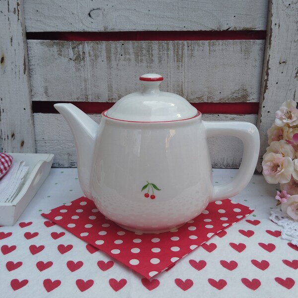 Cherry Teapot - Etsy
