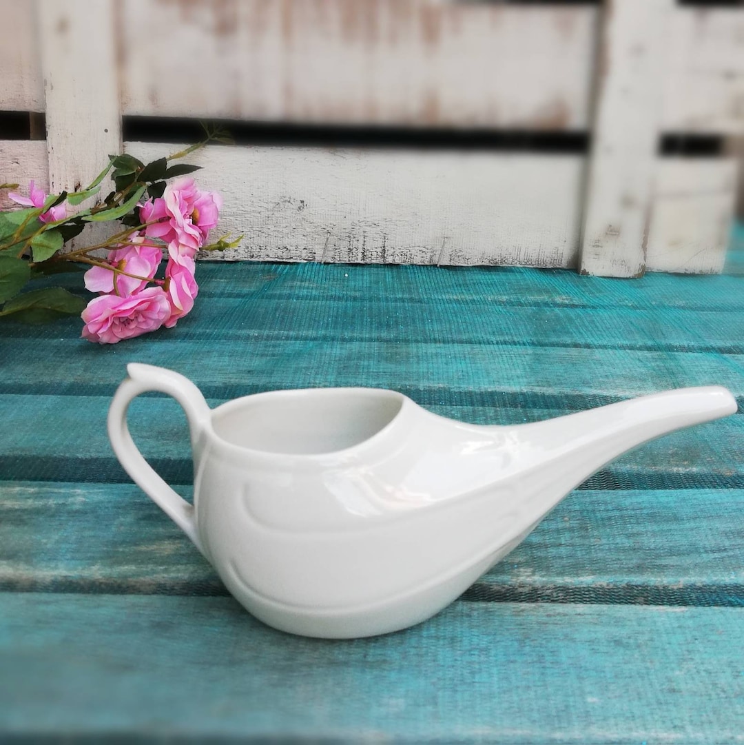 Antique Baby Feeder, White Porcelain Feeding Cup, Invalid Feeder, Pap ...