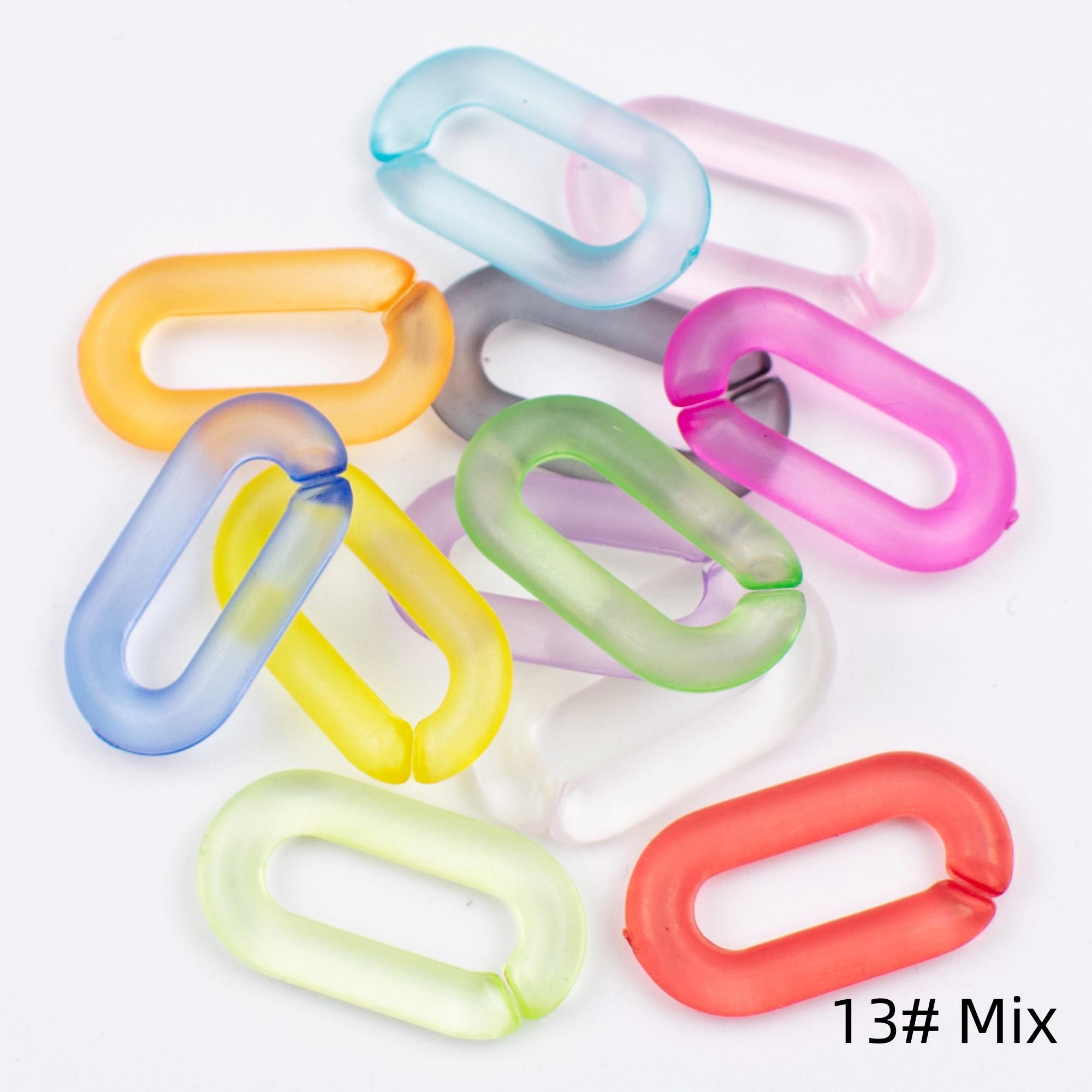 100 Colorful Acrylic Chain Links: 11x20mm DIY Jewelry Supplies - Etsy