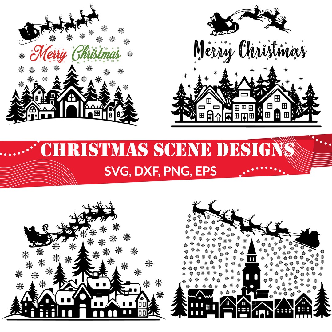 Christmas Scene SVG Bundle, Merry Christmas Svg, Magical Christmas ...