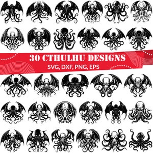 Cthulhu SVG Bundle, Cthulhu Dxf, Cthulhu Png, Cthulhu Vector, Cthulhu ...