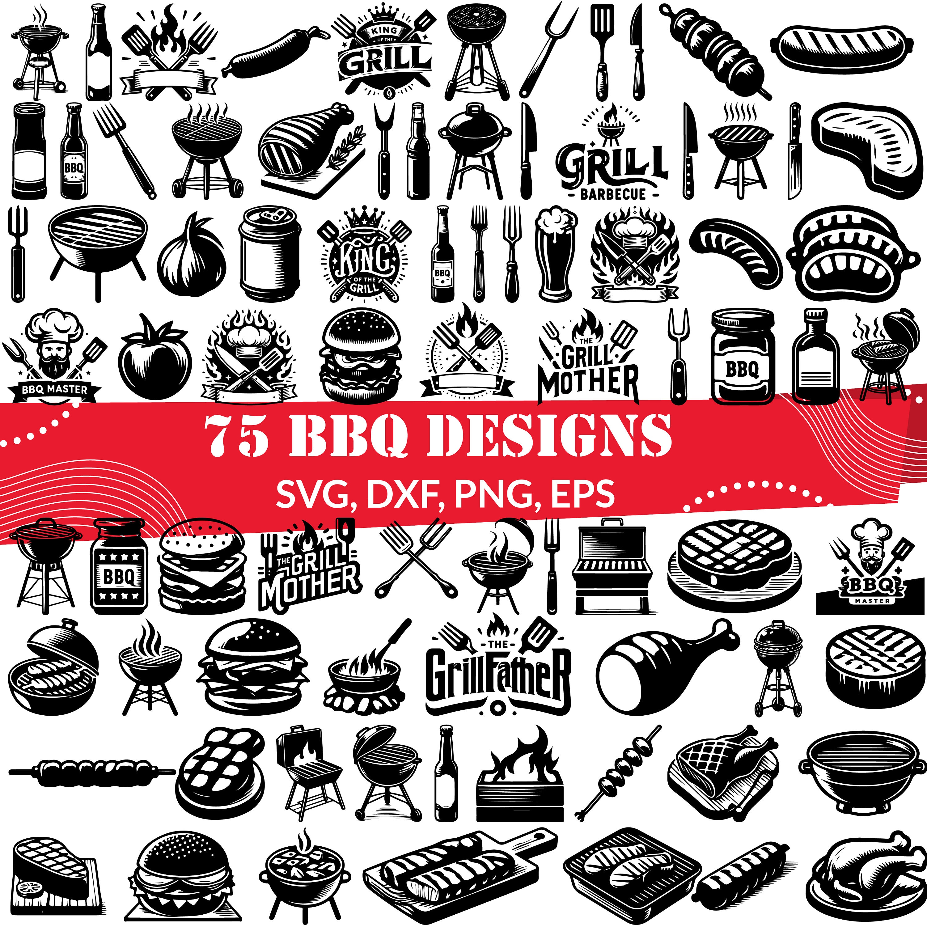 BBQ SVG Bundle, Bbq Dxf, Bbq Png, Bbq Vector, Bbq Outline, Bbq Clipart ...