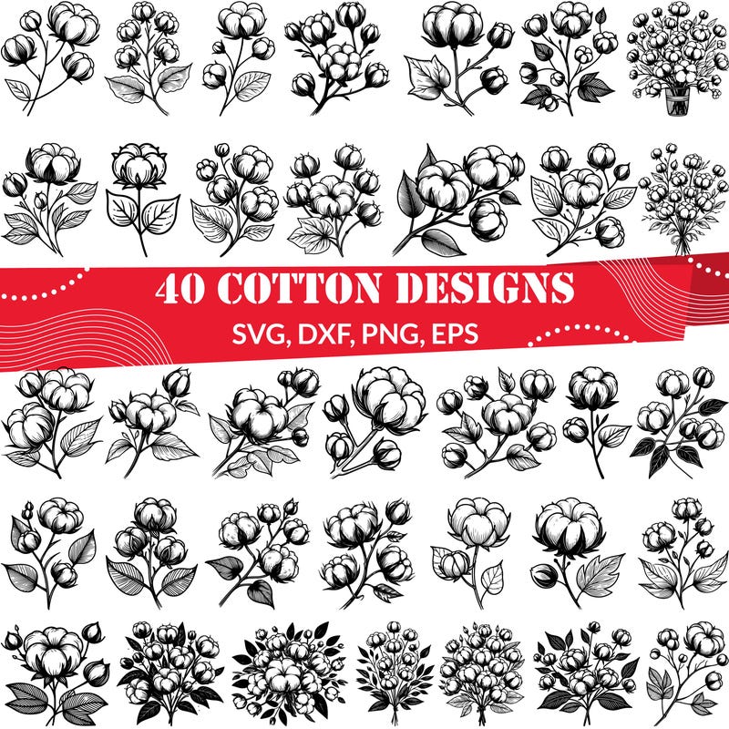 Cotton Svg - Etsy