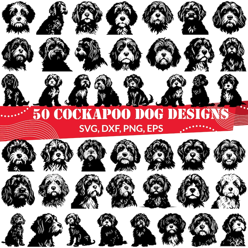 Cockapoo Dog SVG Bundle, Cockapoo Dog Dxf, Cockapoo Dog Png, Cockapoo ...