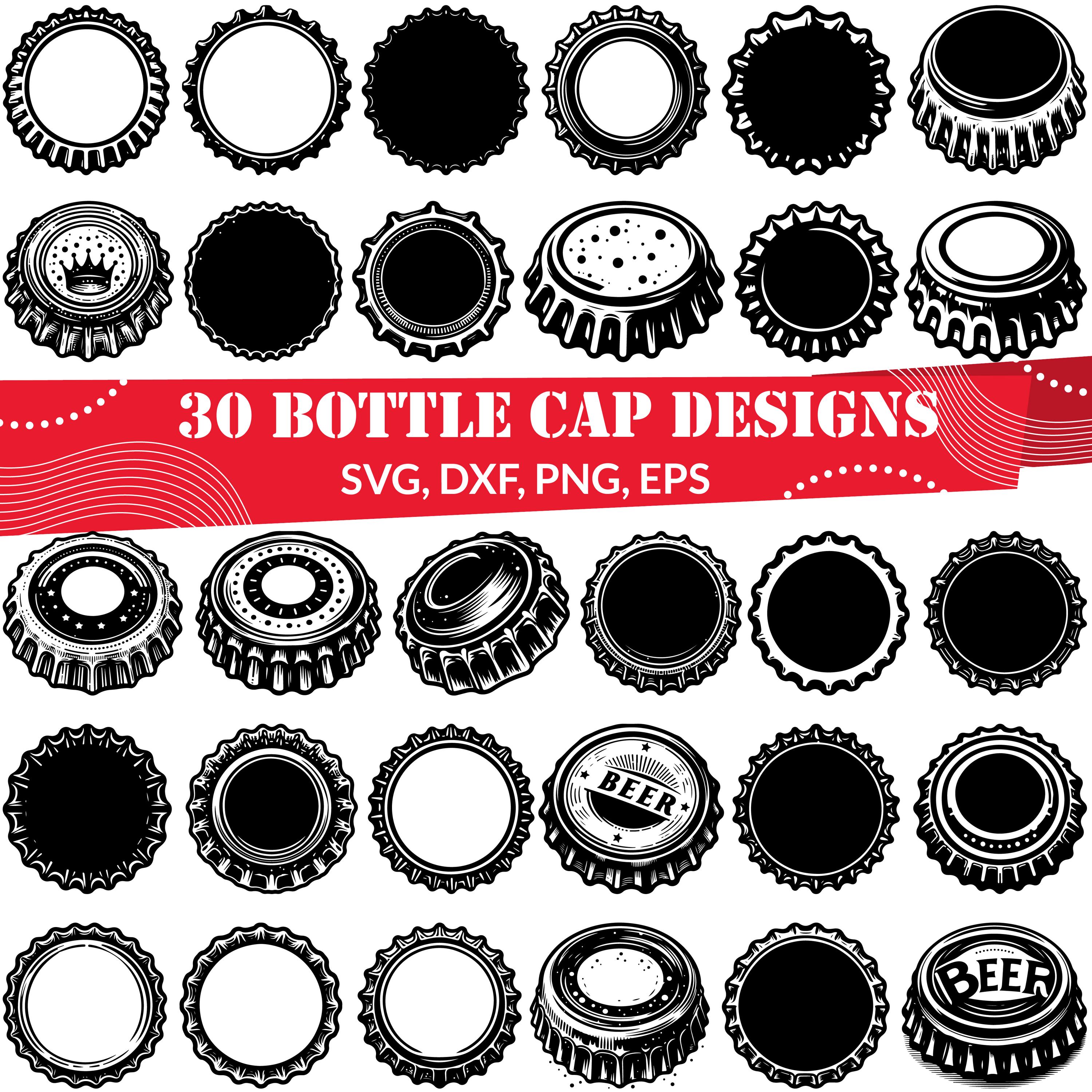 Bottle Cap SVG Bundle, Bottle Cap Dxf, Bottle Cap Png, Bottle Cap ...