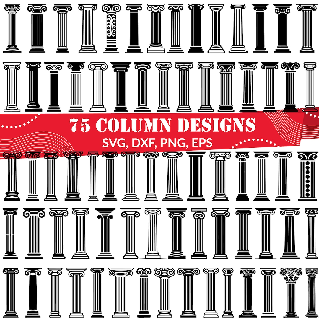 Column SVG Bundle, Pillar Svg, Column Dxf, Column Png, Column Vector ...