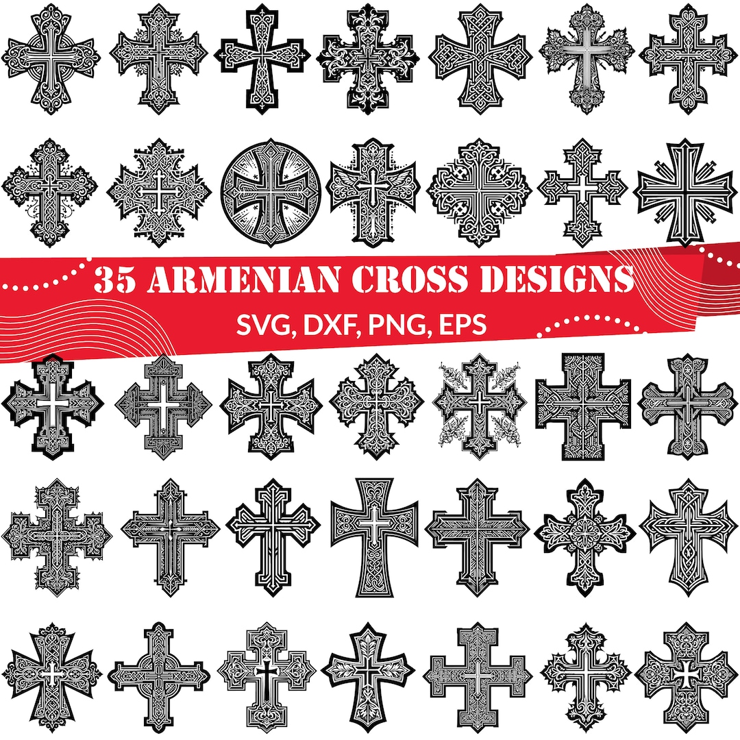 Armenian Cross SVG Bundle, Armenian Cross Dxf, Armenian Cross Png ...
