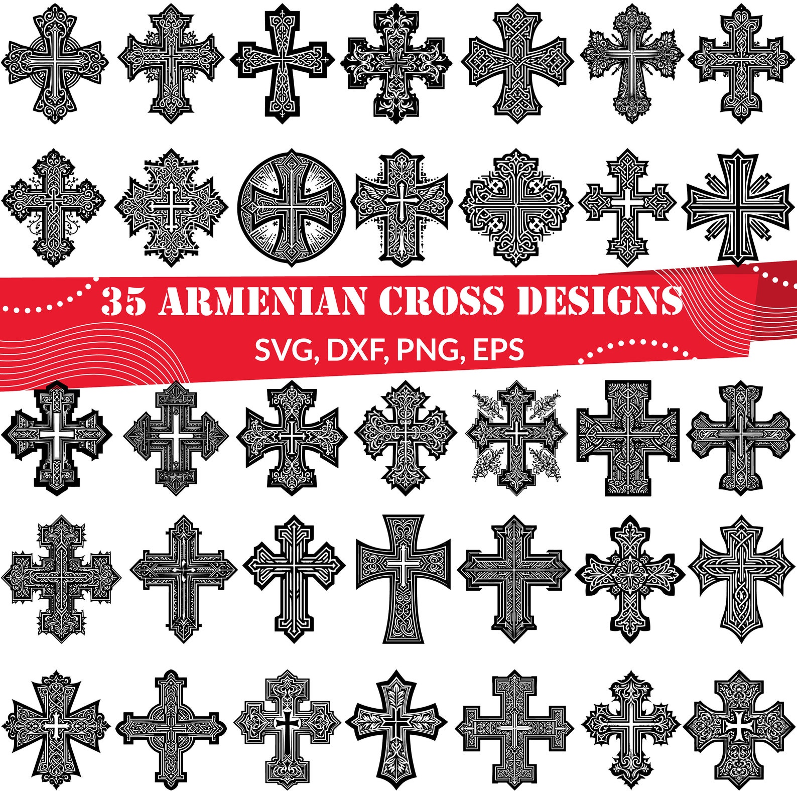 Armenian Cross SVG Bundle, Armenian Cross Dxf, Armenian Cross Png ...