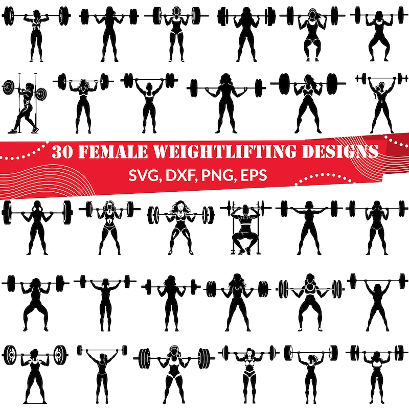 Girl Weightlifting Svg - Etsy
