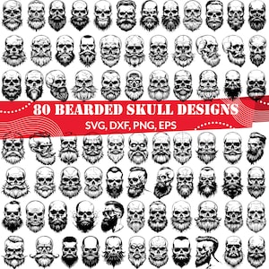 Bearded Skull SVG Bundle, Bearded Skull Dxf, Bearded Skull Png, Bearded ...