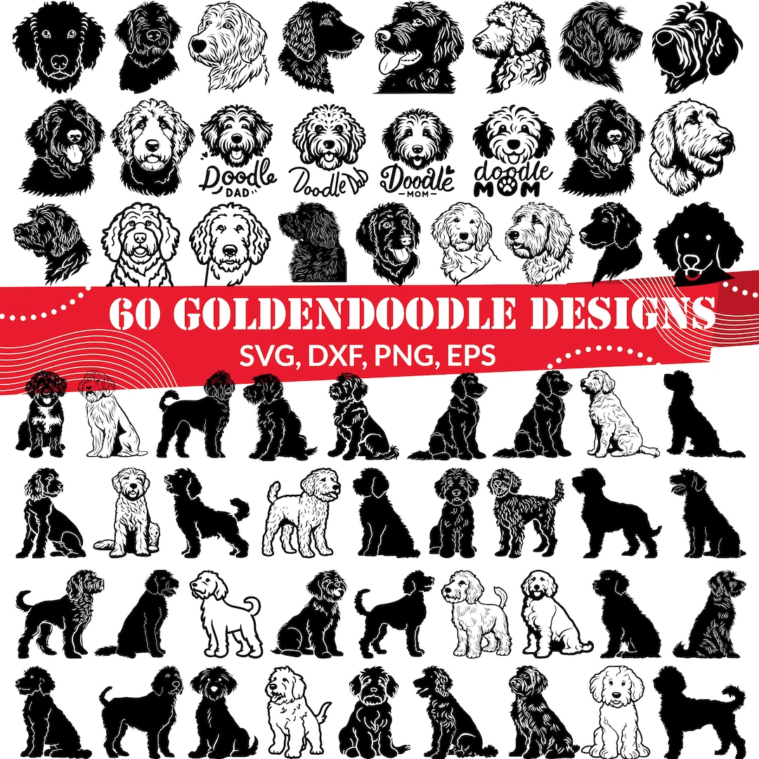 Goldendoodle SVG Bundle, Goldendoodle Dxf, Goldendoodle Png ...