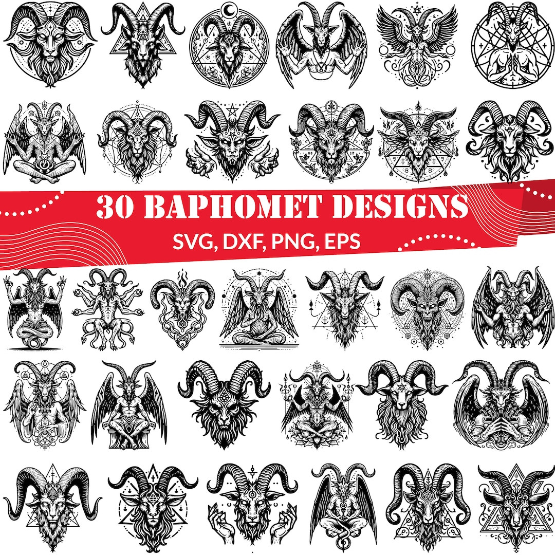 Baphomet SVG Bundle, Baphomet Dxf, Baphomet Png, Baphomet Vector ...