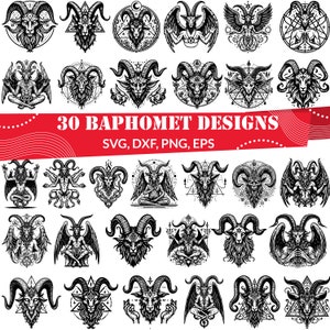 Baphomet SVG Bundle, Baphomet Dxf, Baphomet Png, Baphomet Vector ...