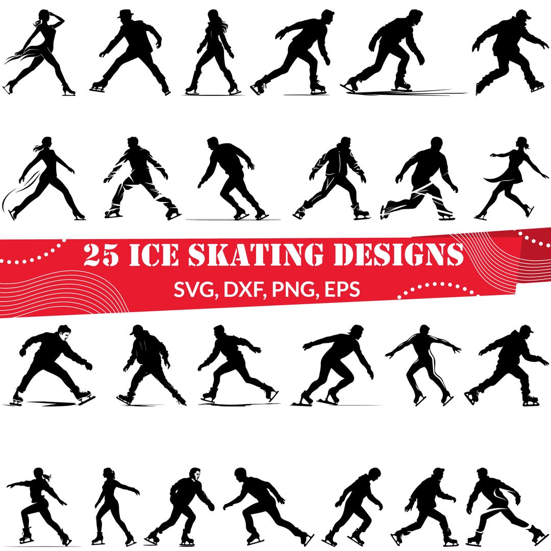Ice Skating SVG Winter Sports Clipart Figure Skating Design - Etsy