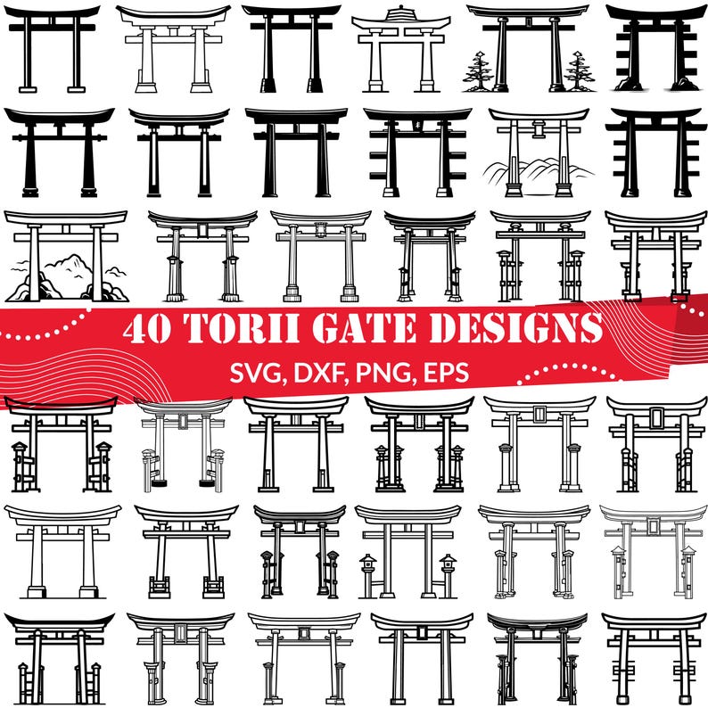 Torii Gate SVG Bundle, Torii Gate Dxf, Torii Gate Png, Torii Gate ...