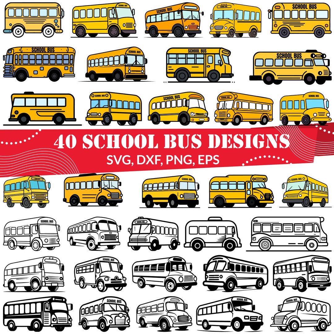 School Bus SVG Bundle, Bus Driver Svg, School Bus Dxf, School Bus Png ...