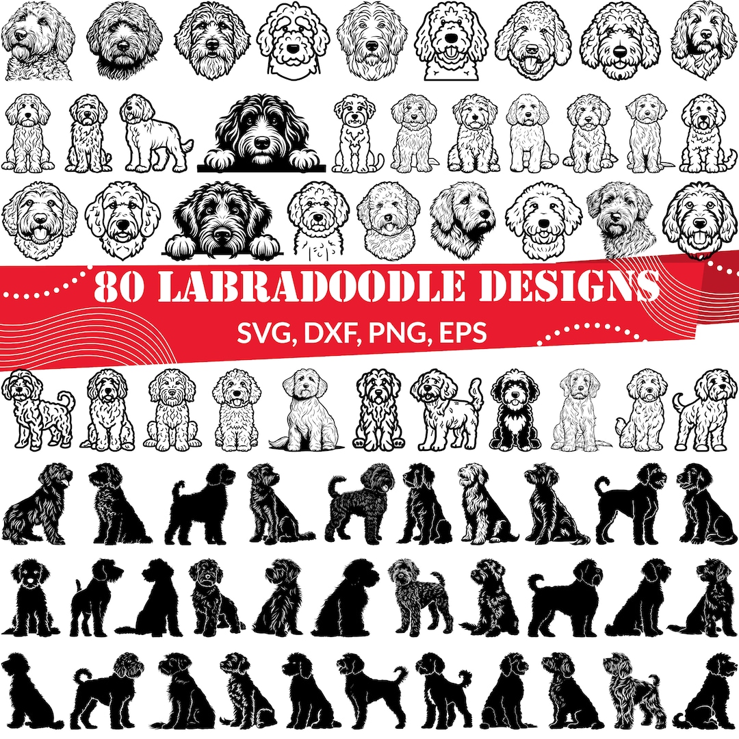 Labradoodle SVG Bundle, Labradoodle Dxf, Labradoodle Png, Labradoodle ...