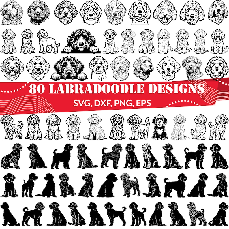 Labradoodle SVG Bundle, Labradoodle Dxf, Labradoodle Png, Labradoodle ...