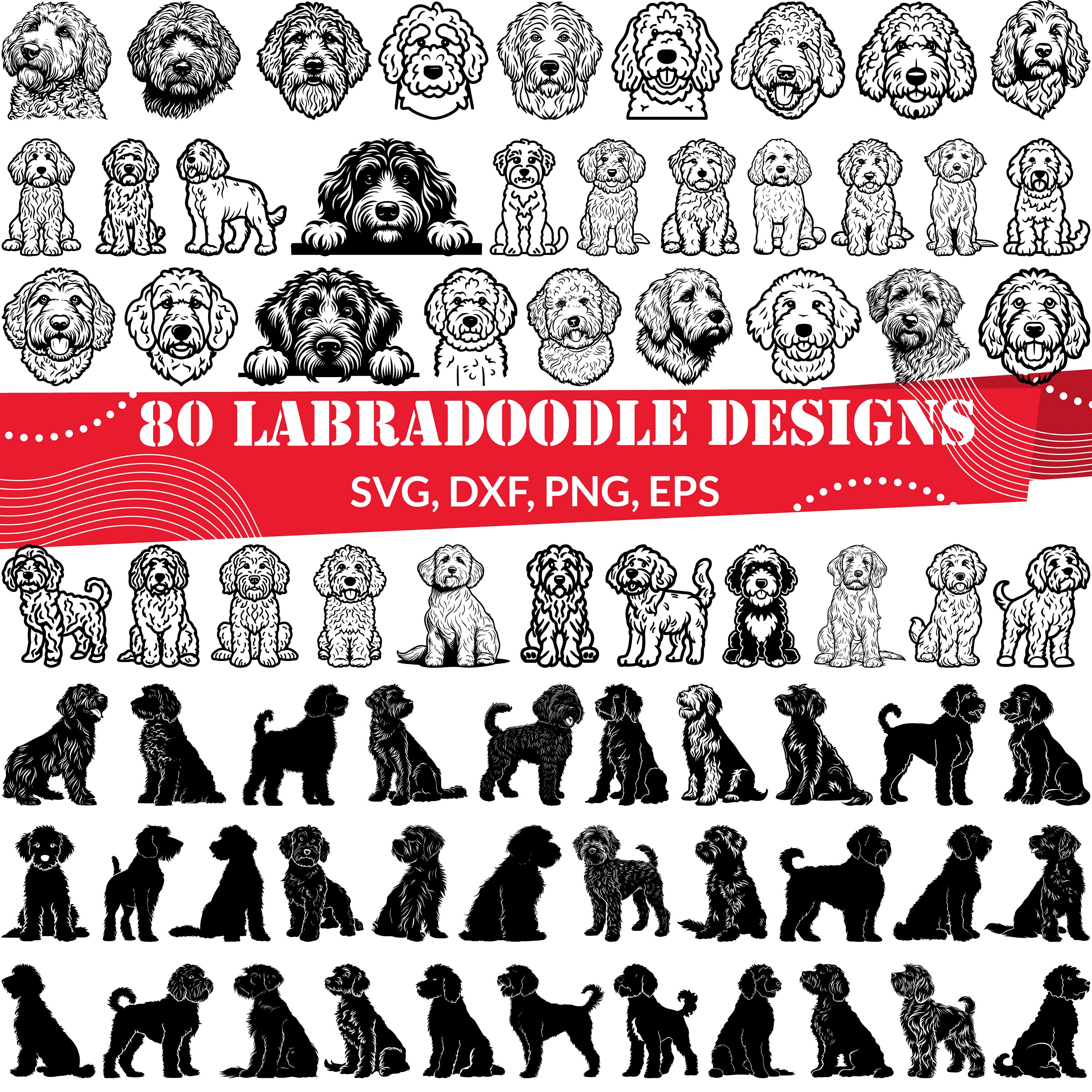 Labradoodle SVG Bundle, Labradoodle Dxf, Labradoodle Png, Labradoodle ...
