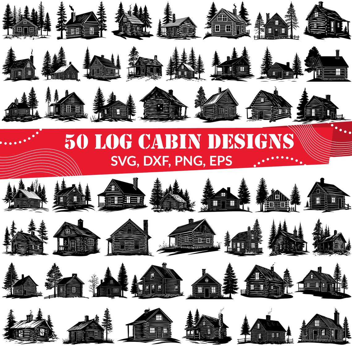 Log Cabin SVG Bundle, Log Cabin Dxf, Log Cabin Png, Log Cabin Vector ...