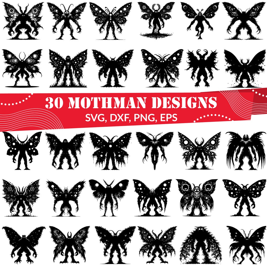 Mothman SVG Bundle, Mothman Dxf, Mothman Png, Mothman Vector, Mothman ...
