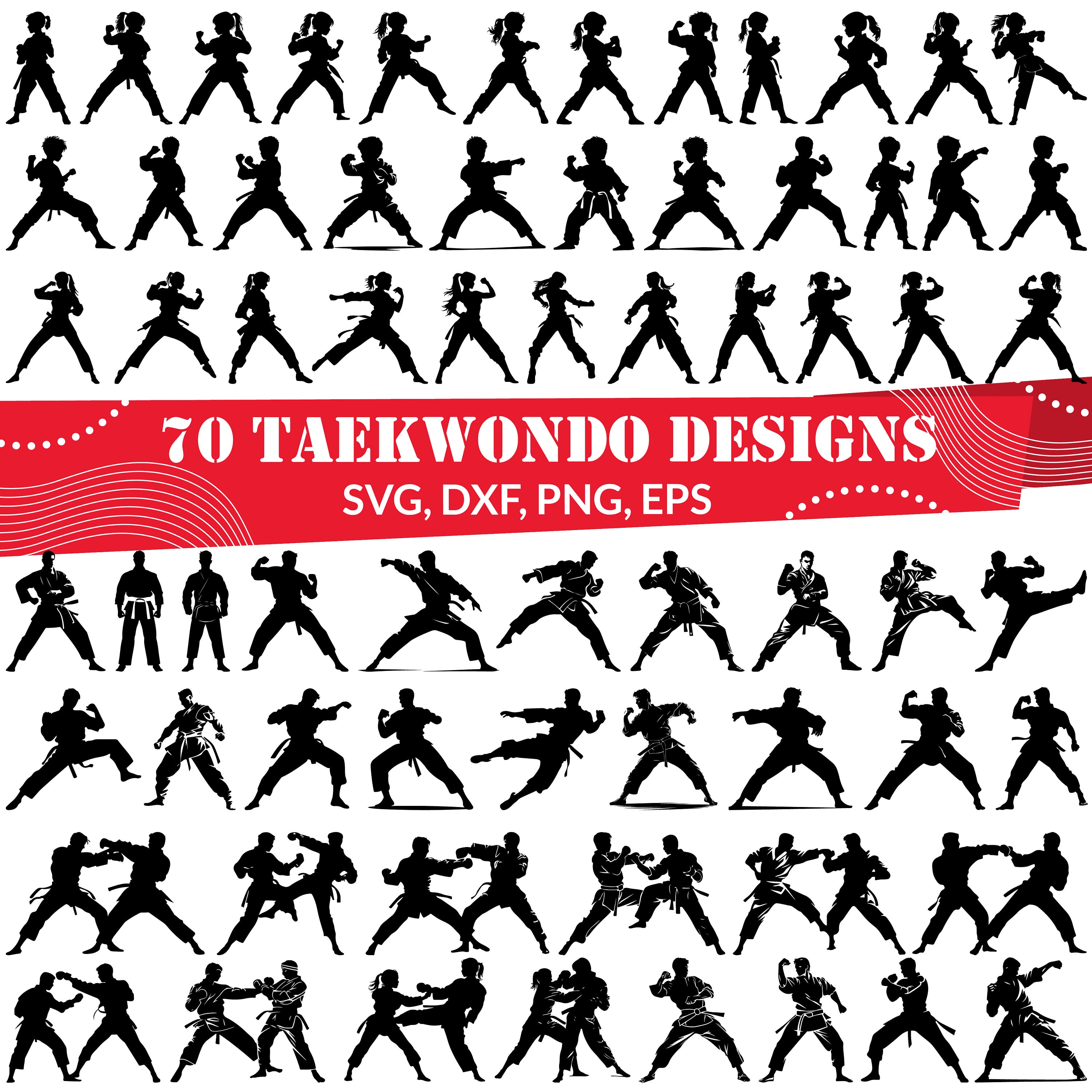 Taekwondo SVG Bundle, Taekwondo Girl Svg, Taekwondo Boy Svg, Taekwondo Dxf, Taekwondo Png ...