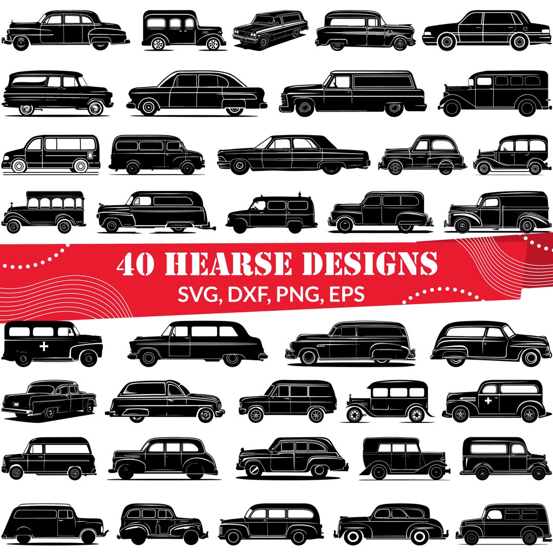 Hearse SVG Bundle, Car Hearse Svg, Hearse Dxf, Hearse Png, Hearse Vector, Hearse Outline, Hearse ...