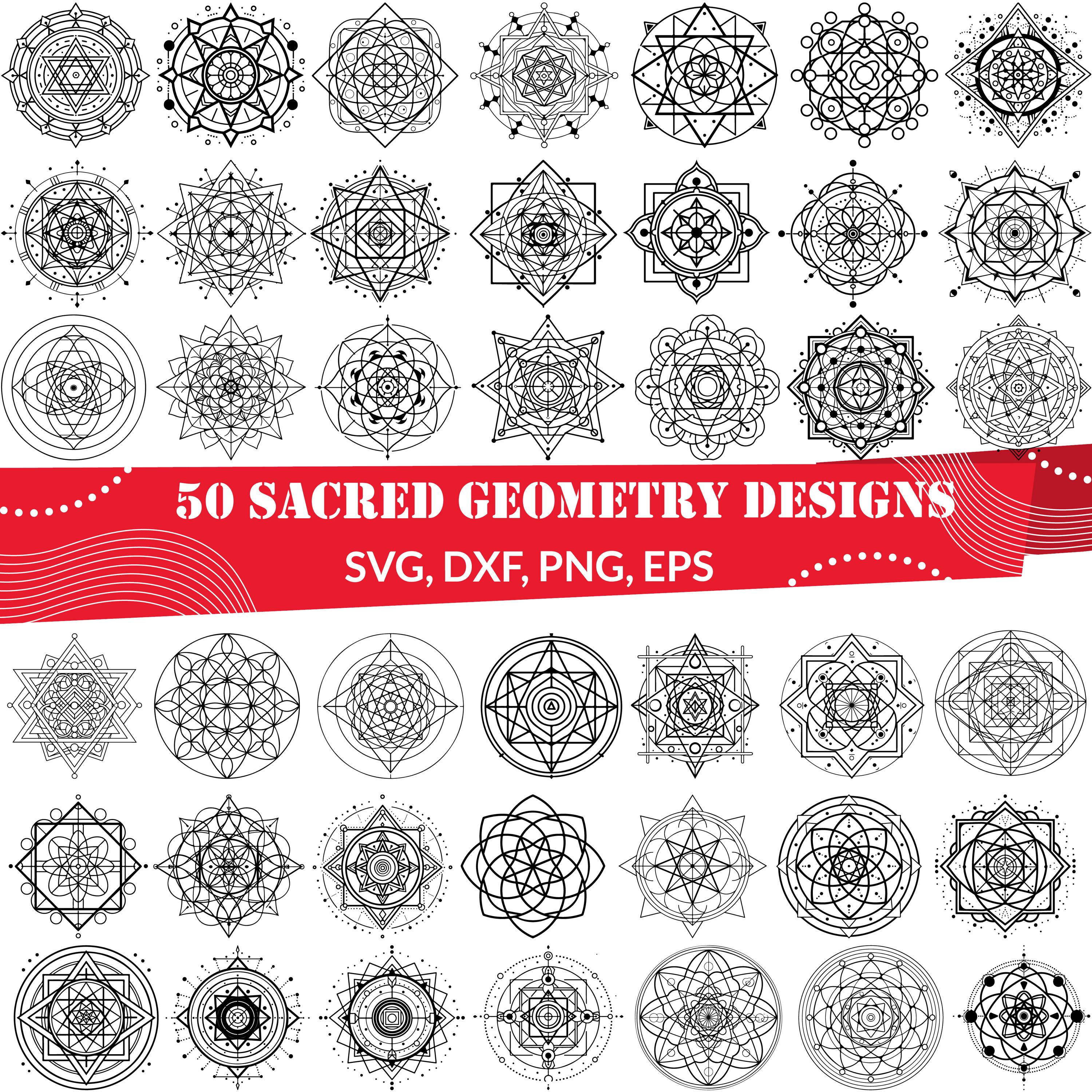 Sacred Geometry SVG Bundle, Sacred Geometry Dxf, Sacred Geometry Png ...