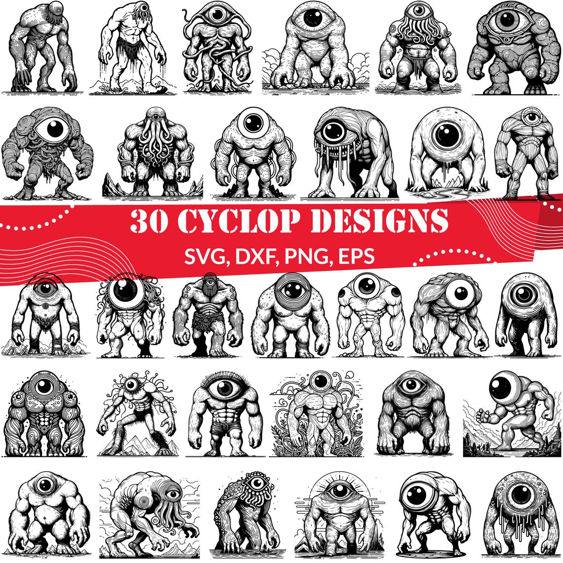 Cyclop SVG | One-eyed Monster Clipart PNG | Greek Mythology & Fantasy ...