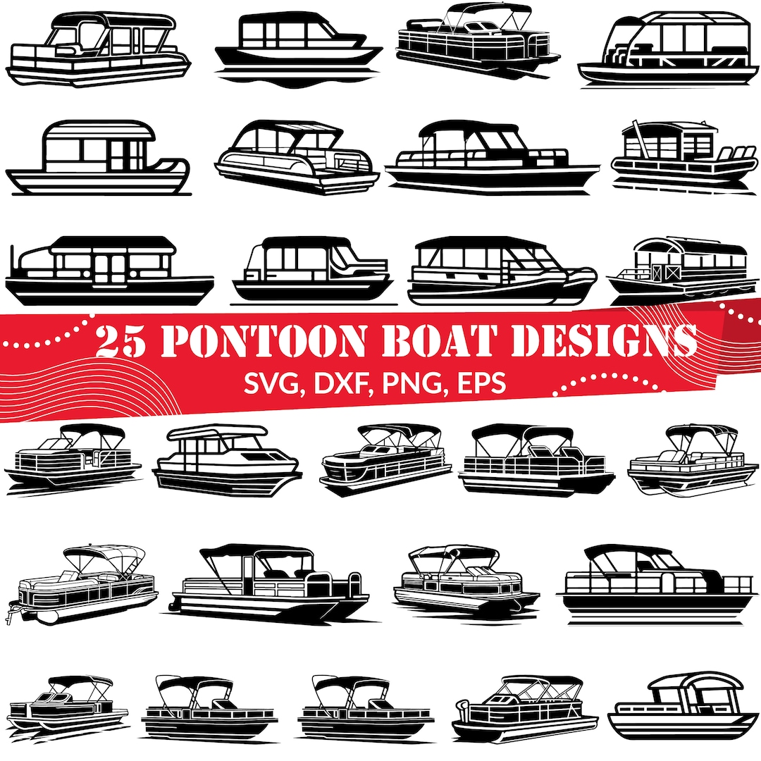 Pontoon Boat SVG Bundle, Pontoon Boat Dxf, Pontoon Boat Png, Pontoon ...