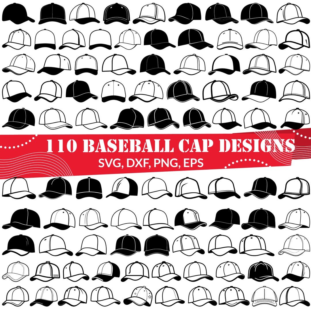 Baseball Cap SVG Bundle, Baseball Hat Svg, Baseball Cap Dxf, Baseball ...