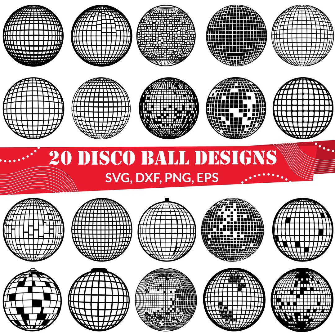 Disco Ball SVG Bundle, Discoball Svg, Mirror Ball Svg, Disco Ball Dxf ...