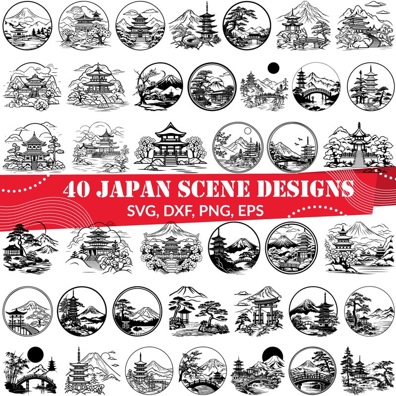 Japan Scene Svg - Etsy