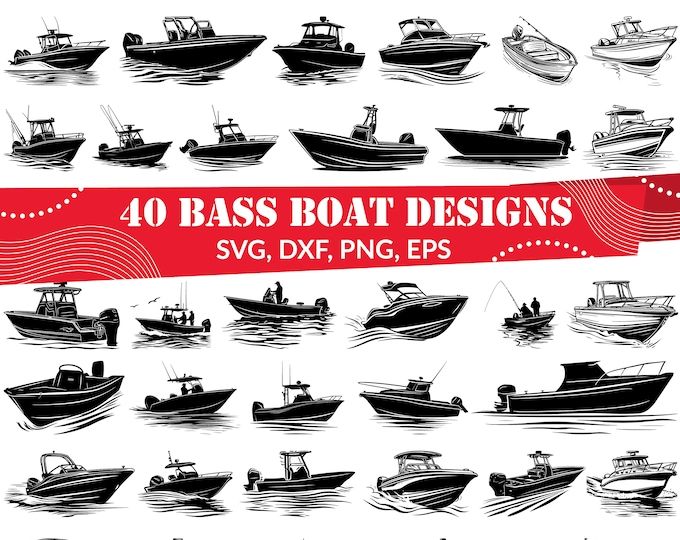 Speed Boat SVG Bundle, Speed Motorboat Svg, Speed Boat Dxf, Speed Boat ...