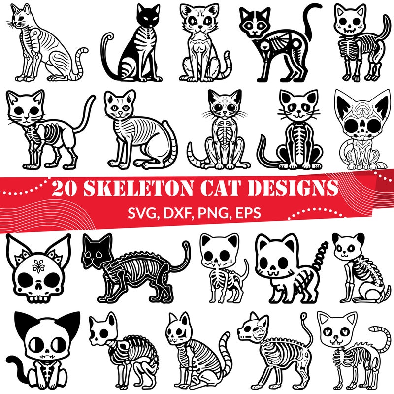 Sugar Skull Cat - Etsy