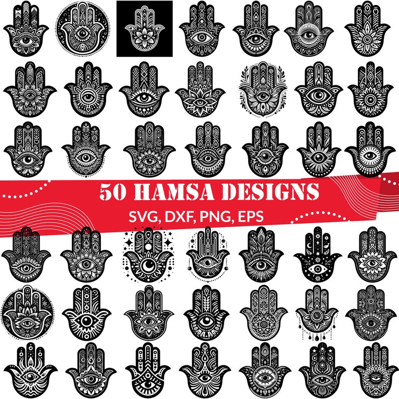 Hamsa SVG Bundle, Hamsa Hand Svg, Hamsa Dxf, Hamsa Png, Hamsa Eps ...
