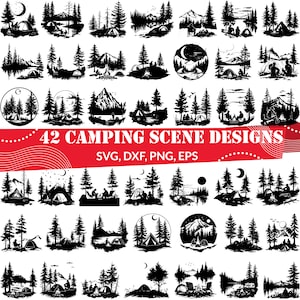 Camping Scene SVG Bundle, Camping Scene Dxf, Camping Scene Png, Camping ...