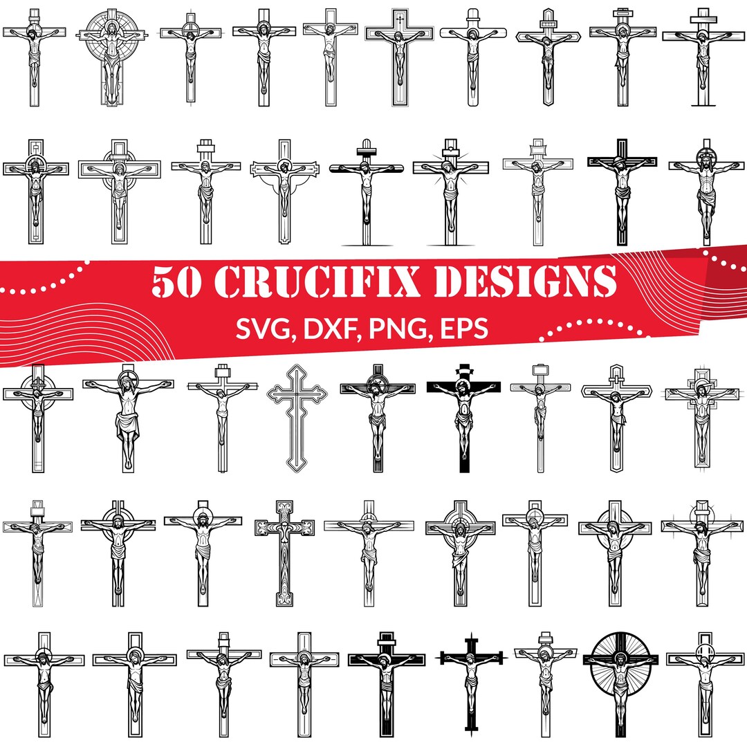 Crucifix SVG Bundle, Christian Cross SVG, Cross Svg, Easter Svg ...