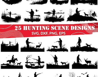 High Quality Hunting Scene SVG Bundle, Hunting Scene Dxf, Hunting Scene ...
