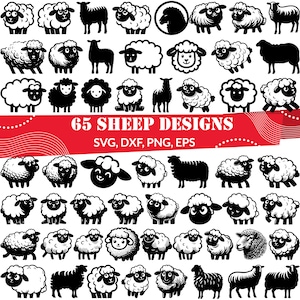 Sheep SVG Bundle, Sheep Dxf, Sheep Png, Sheep Eps, Sheep Vector, Sheep ...