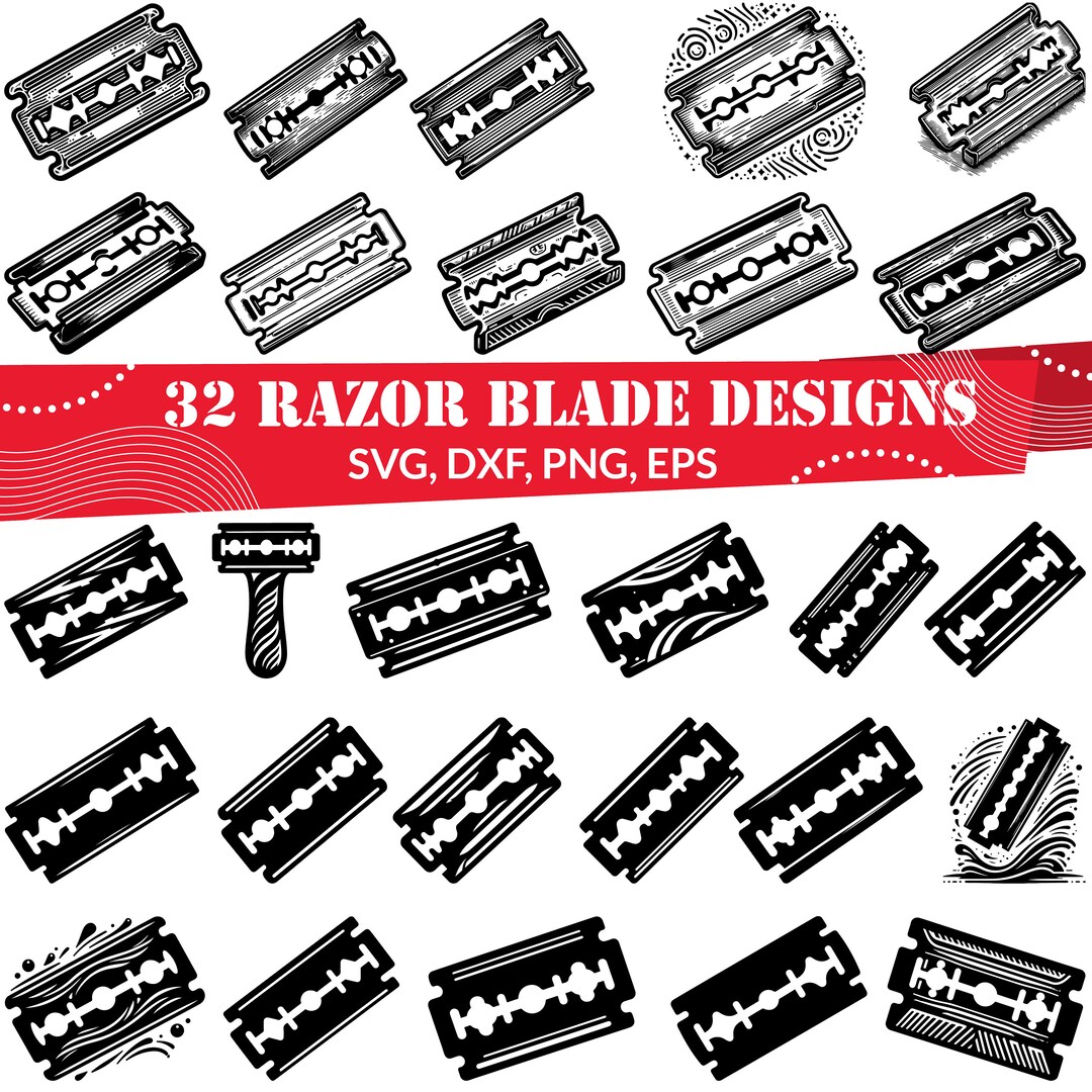 Razor Blade SVG Sharp Tool Clipart Edgy Design Element - Etsy México