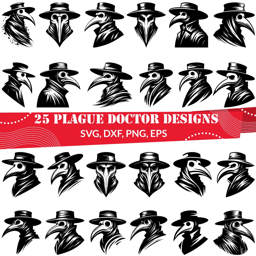 Plague Doctor SVG Bundle, Plague Doctor Dxf, Plague Doctor Png, Plague ...