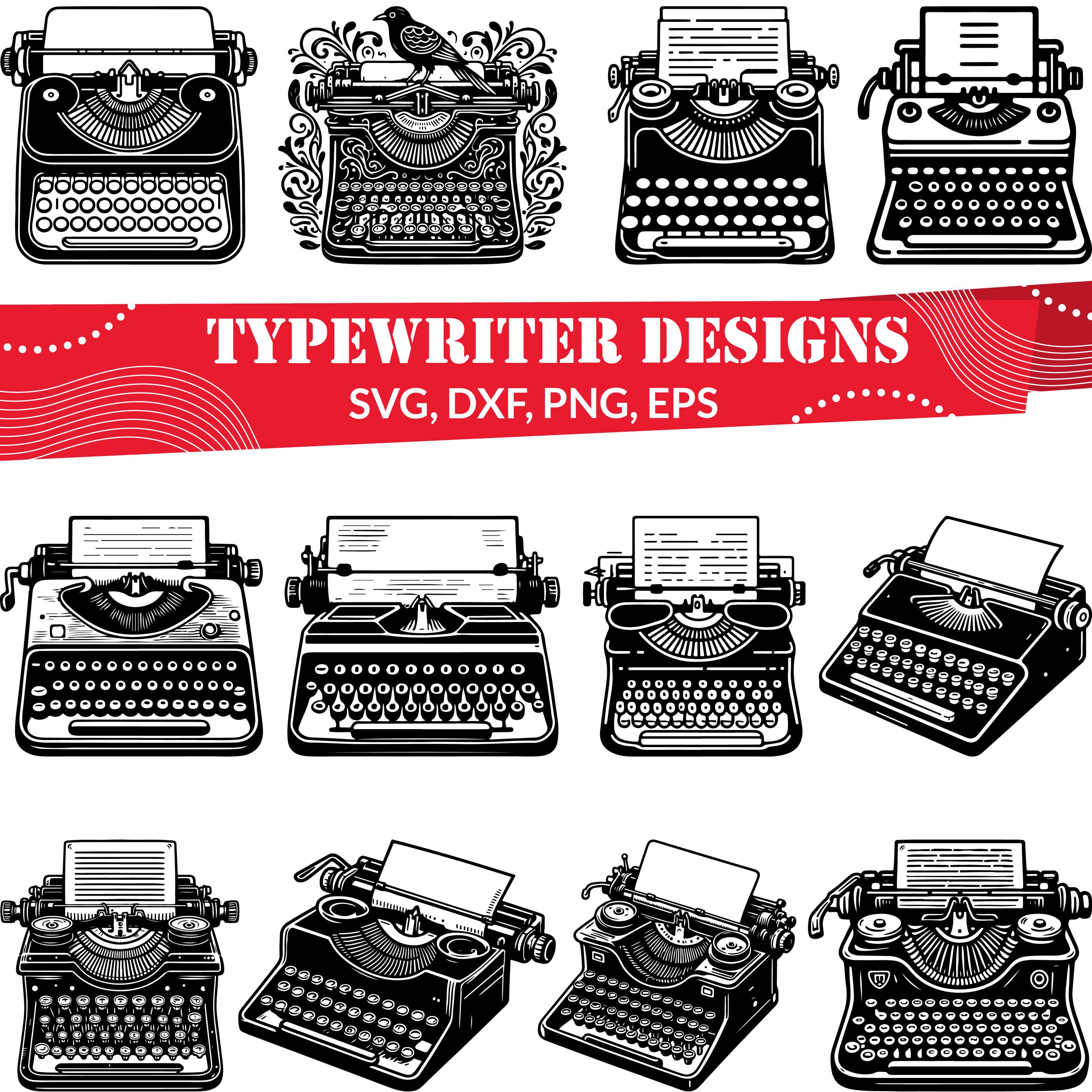 Typewriter SVG Bundle, Typewriter Dxf, Typewriter Png, Typewriter ...