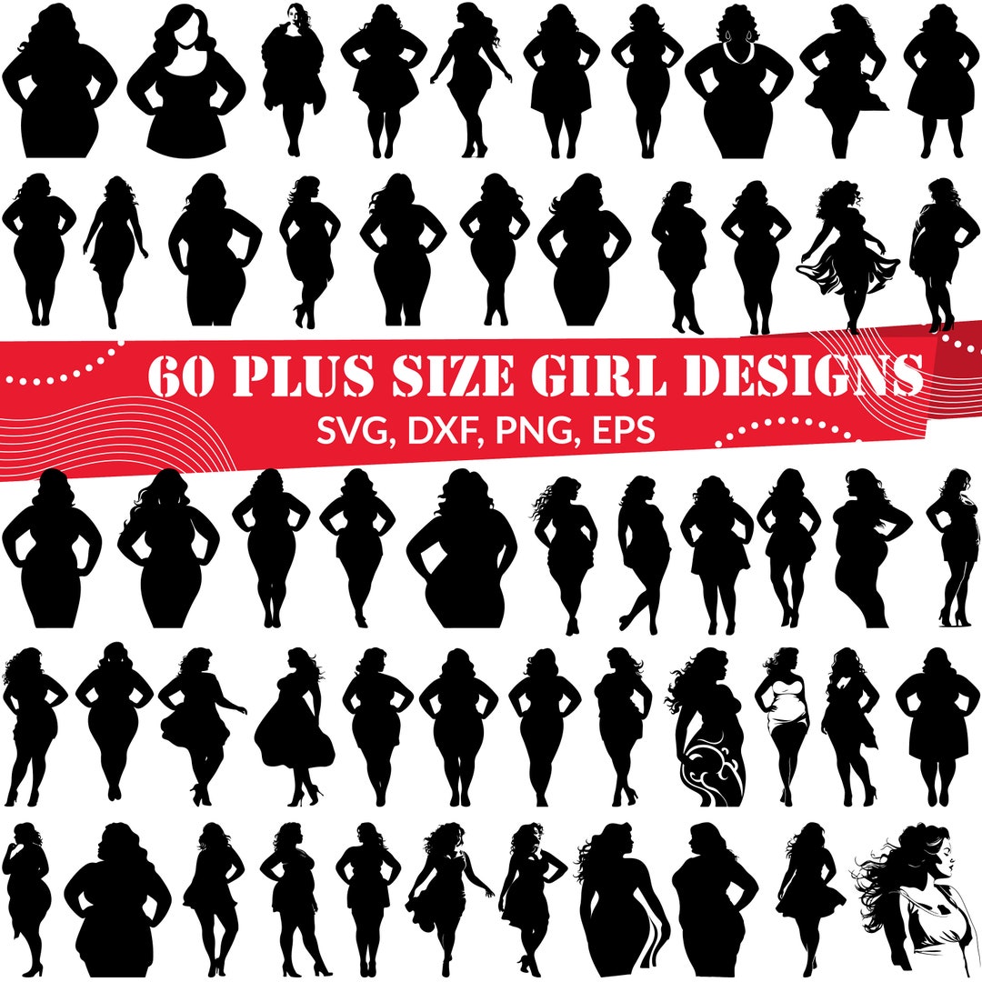 Plus Size Girl SVG Bundle, Plus Size Girl Dxf, Plus Size Girl Png, Plus ...